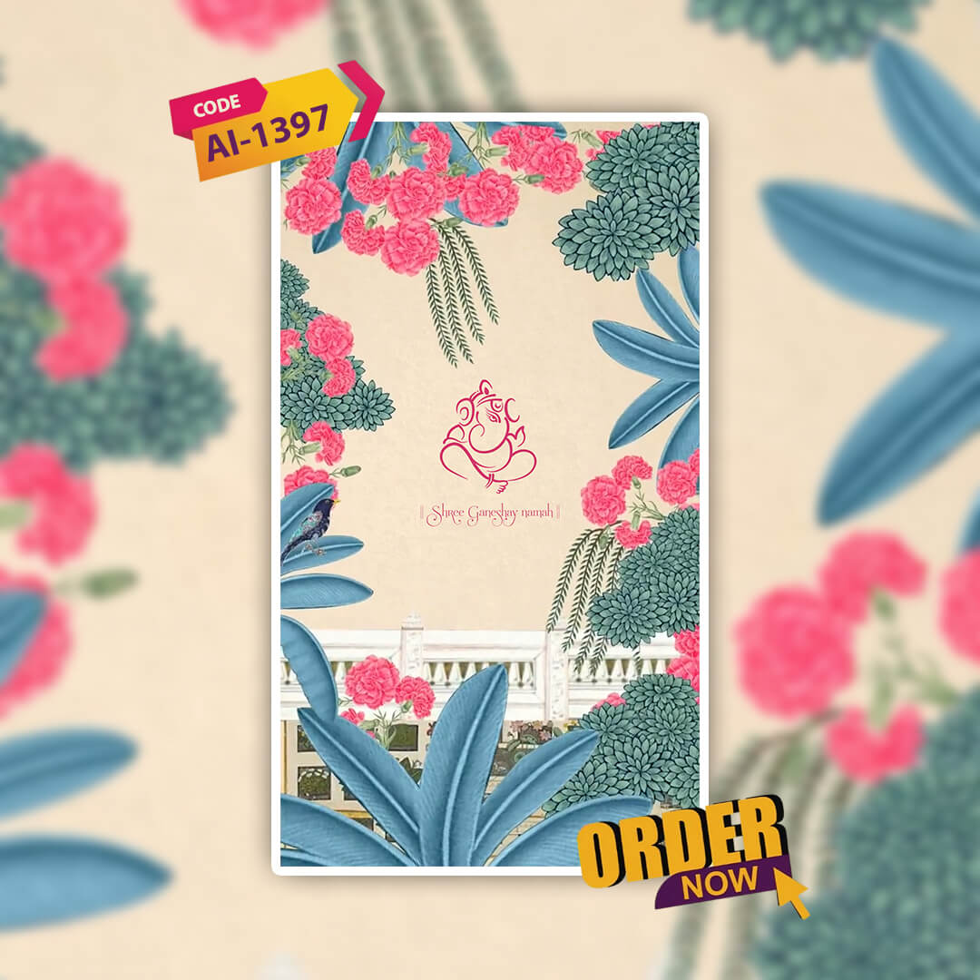 Digital Wedding Invitation Video | cultural motifs| AI-1397 – Invitoai
