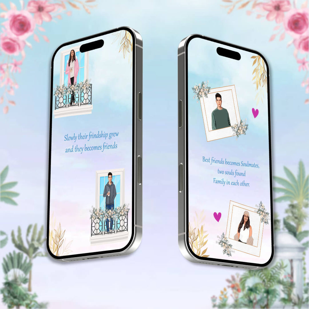 Custom Love Story Wedding Invitation Video | Dreamy Elegant | AI-1202 ...